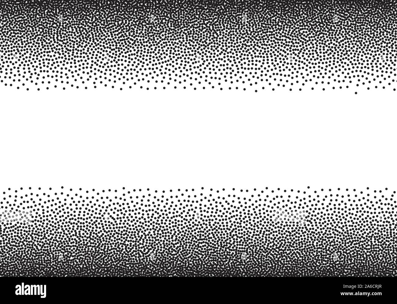 Dotwork gradient background, black and white scattered stipple dots ...