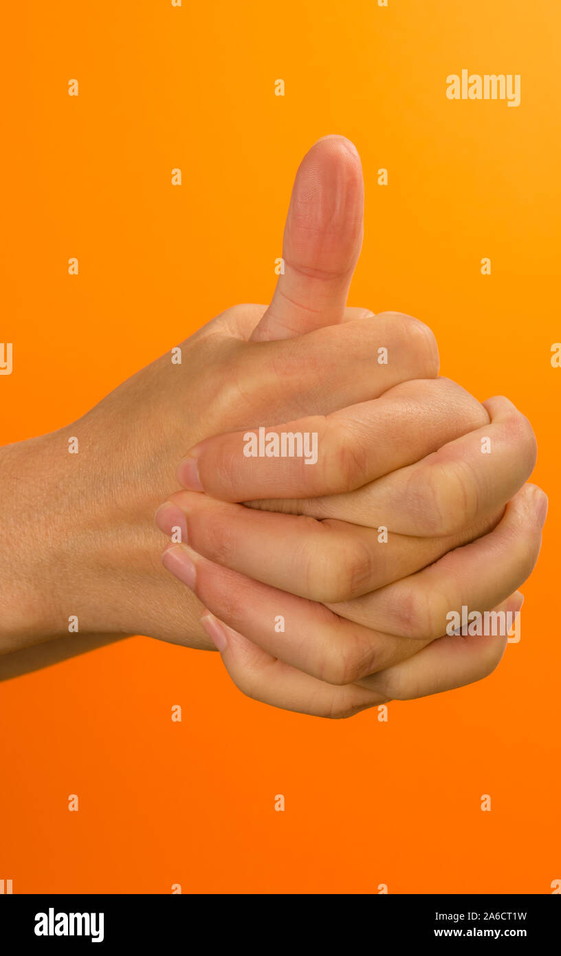 mudra a hand position in yoga Stock Photo - Alamy