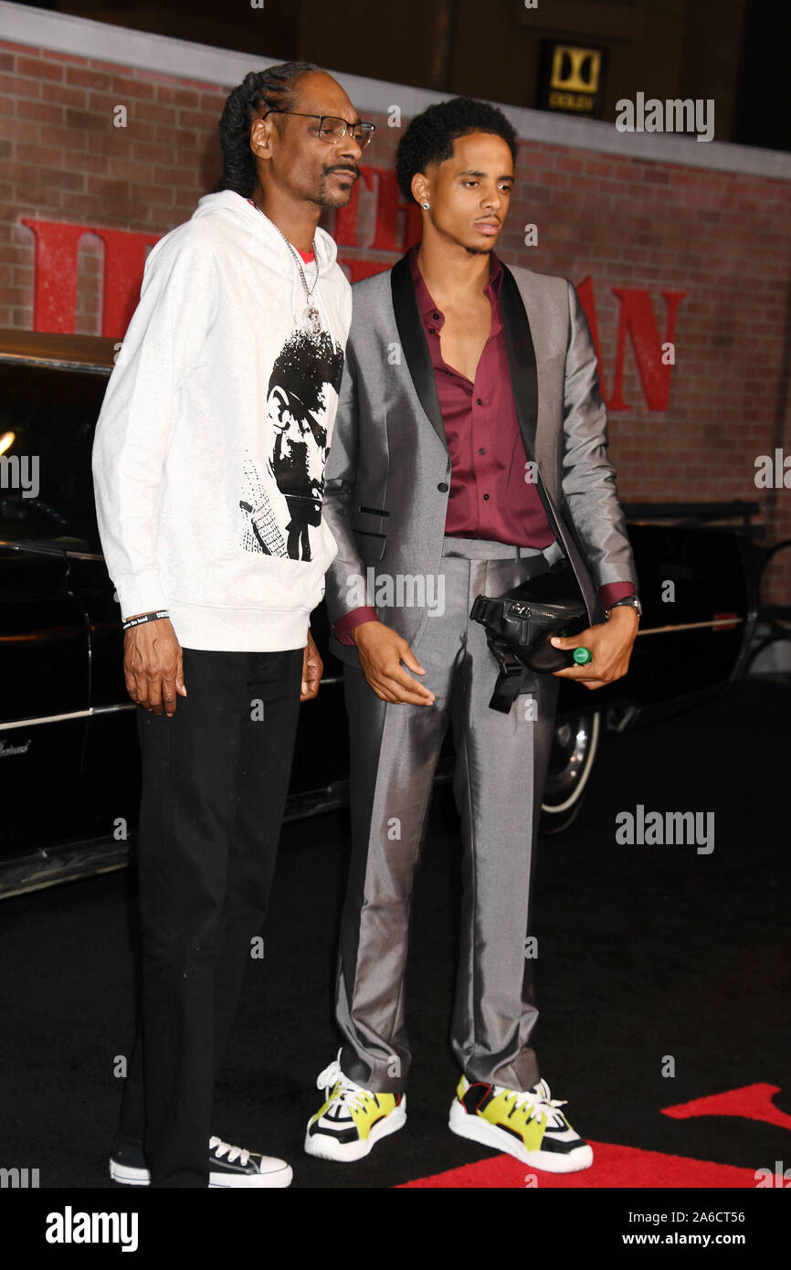 HOLLYWOOD, CA - OCTOBER 24: Snoop Dogg (L) and his son Cordell Broadus ...