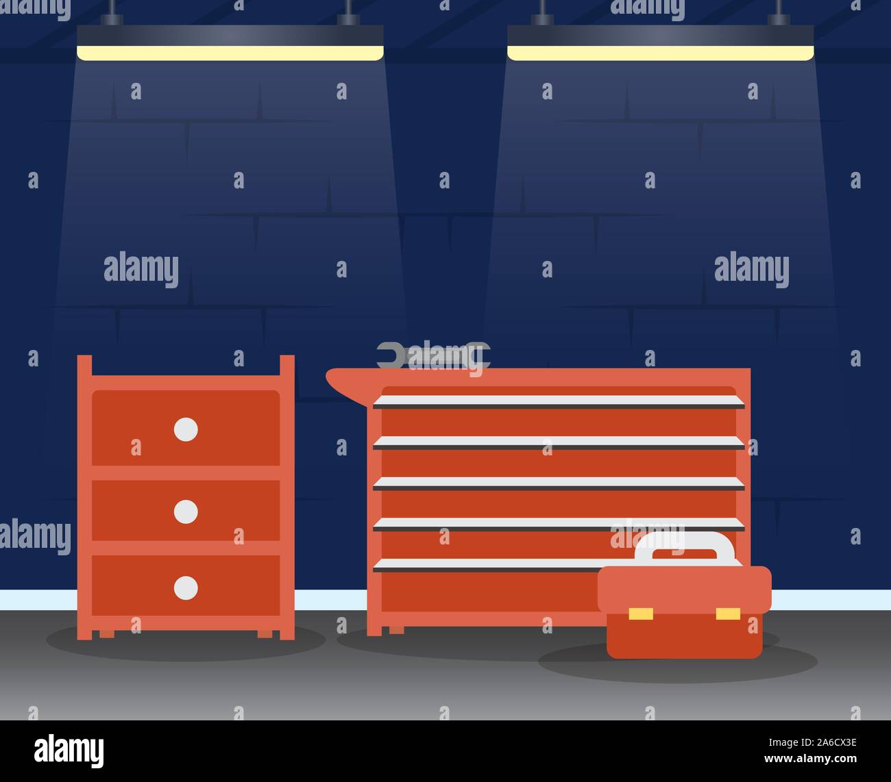 Mechanical workshop Stock Vector Images - Alamy