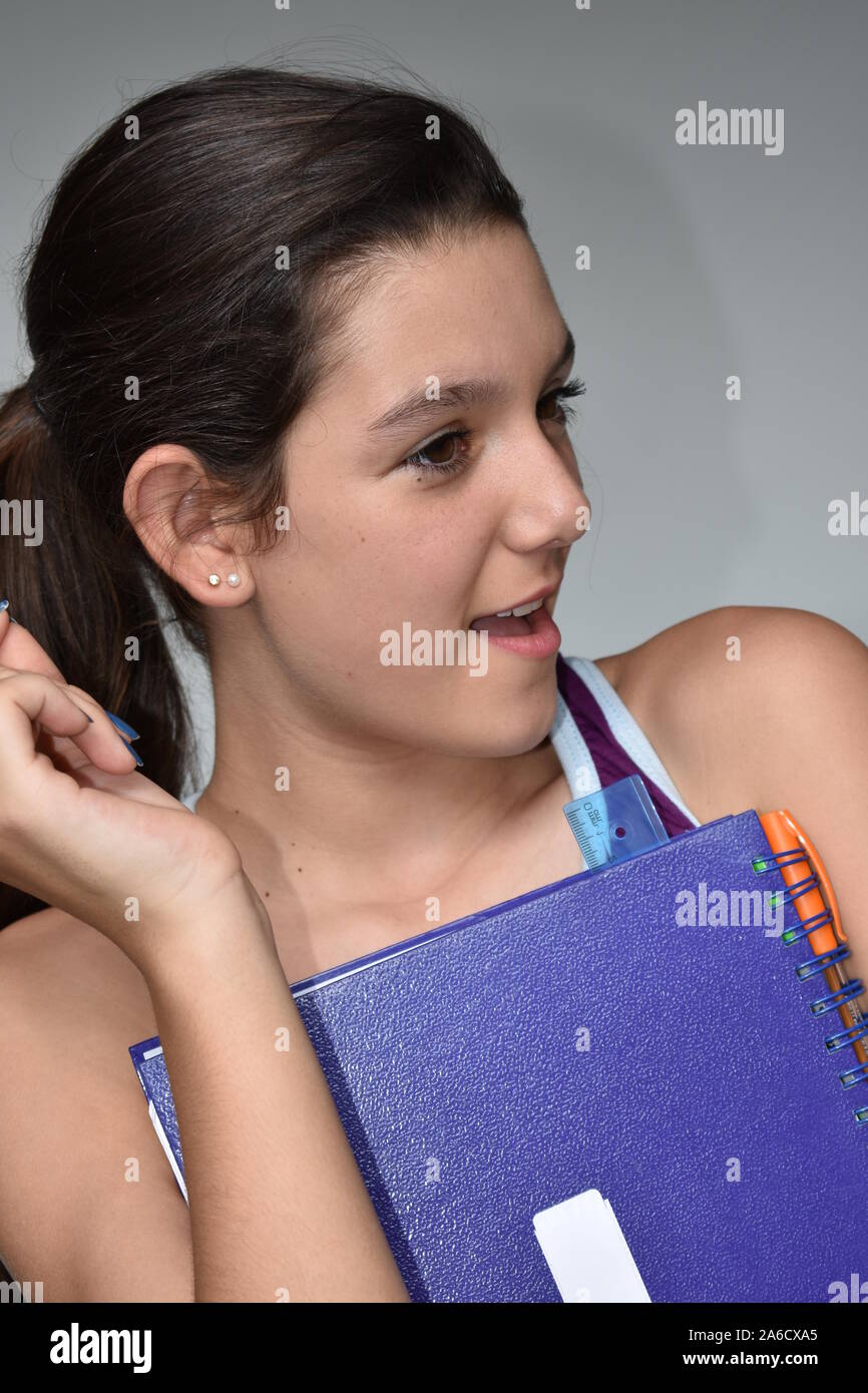 Happy Pretty Girl Student Stock Photo - Alamy
