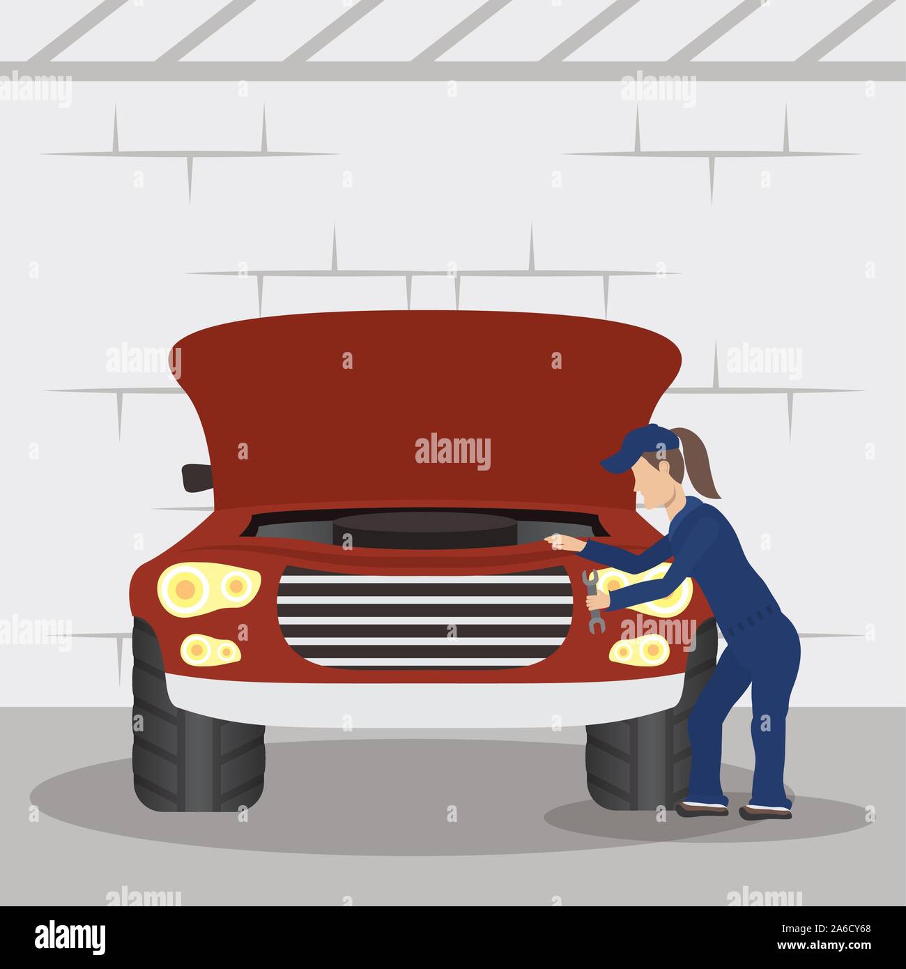 Auto Mechanic Cartoon High Resolution Stock Photography and Images - Alamy