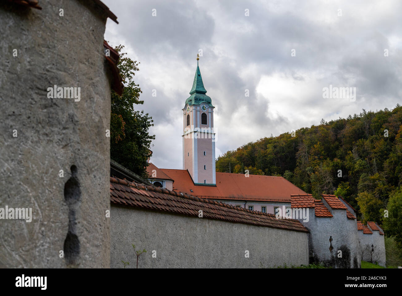 Weltenburg abbey, monastery near Kelheim, Bavaria, Germany at Danube ...