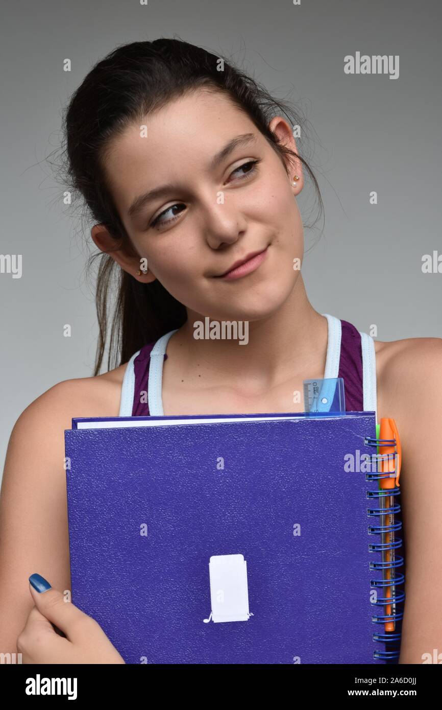Girl Student Decision Making Stock Photo - Alamy