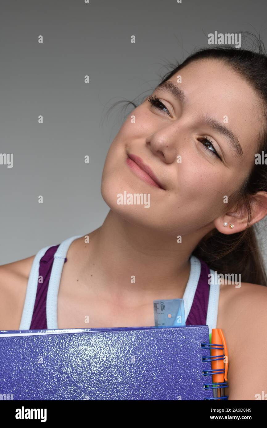 Diverse Girl Student Wondering Stock Photo - Alamy