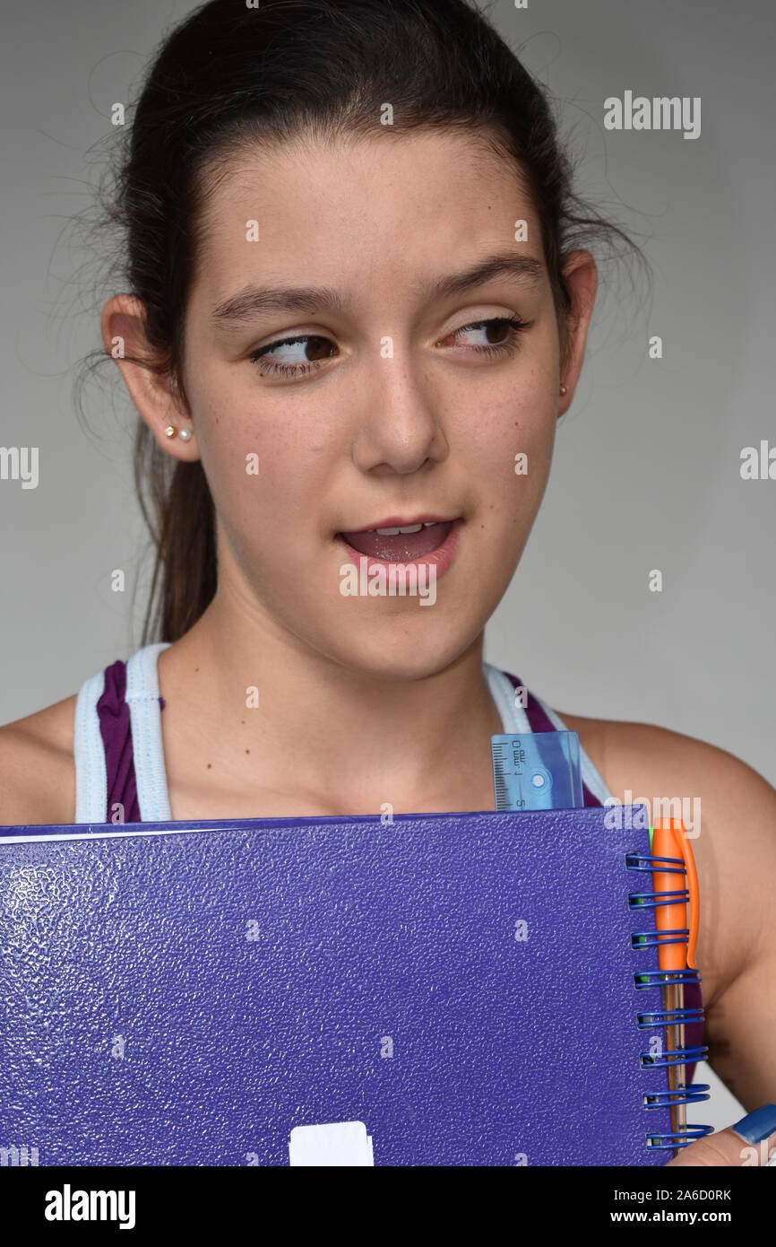 Suspicious Girl Student Stock Photo - Alamy