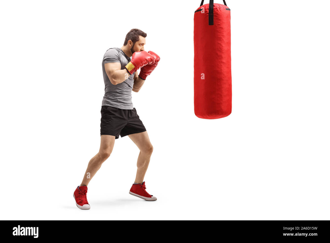 Full length action punching punch hi-res stock photography and images ...
