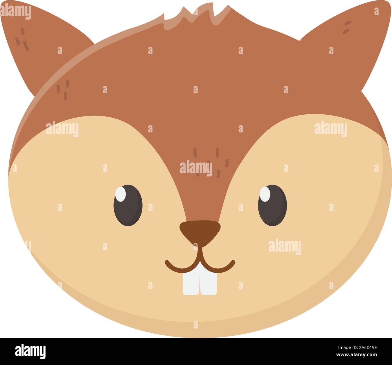 cute squirrel head autumn on white background vector illustration Stock ...