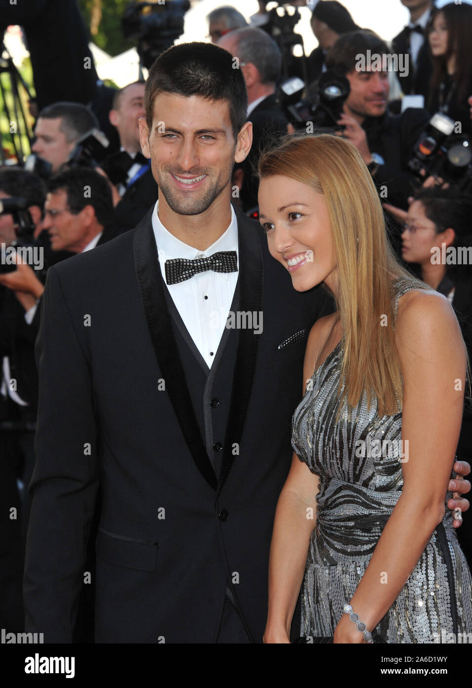 CANNES, FRANCE. May 22, 2012: Novak Djokovic & Jelena Ristic at the ...