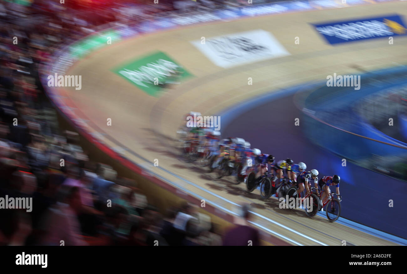 Great Britain’s Neah Evans and Laura Kenny during day four of the ...