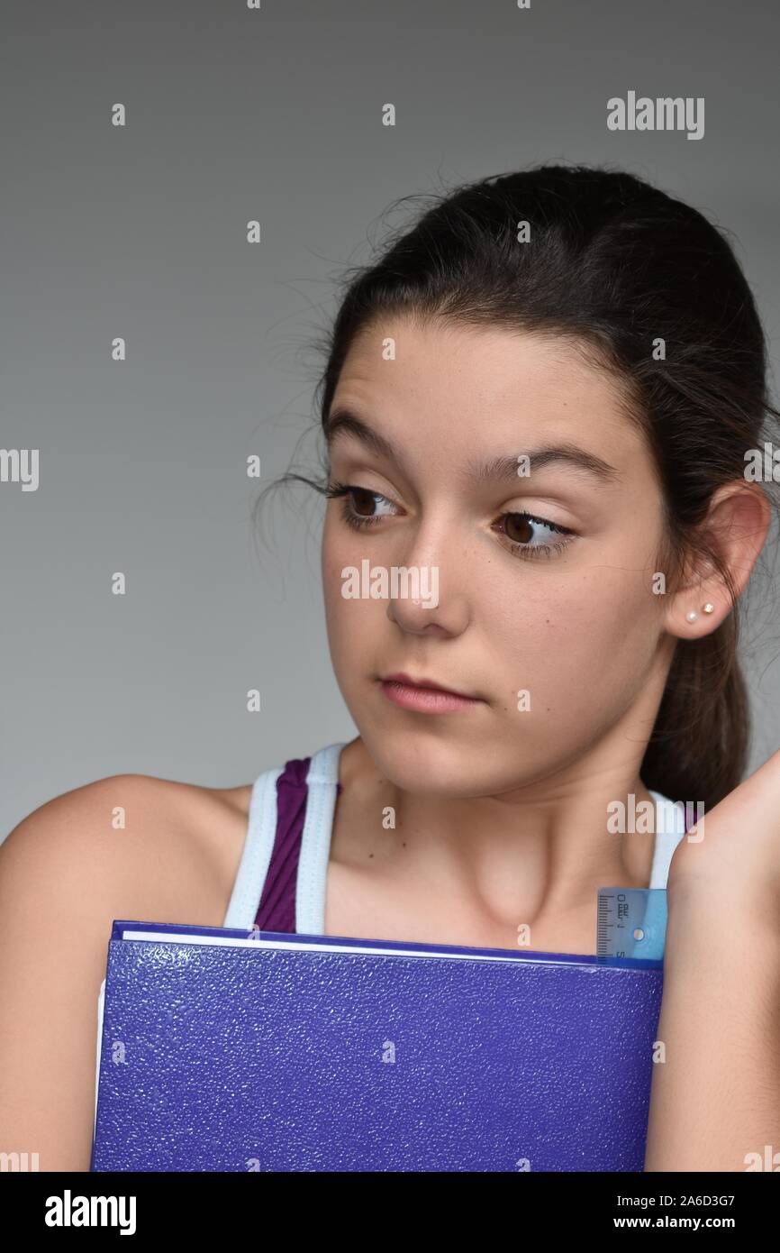 Female Student And Confusion Stock Photo - Alamy