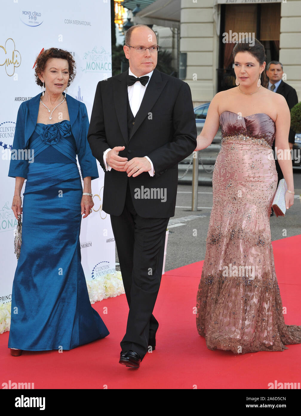 MONACO, FRANCE. May 23, 2012: Prince Albert II of Monaco with Baroness ...