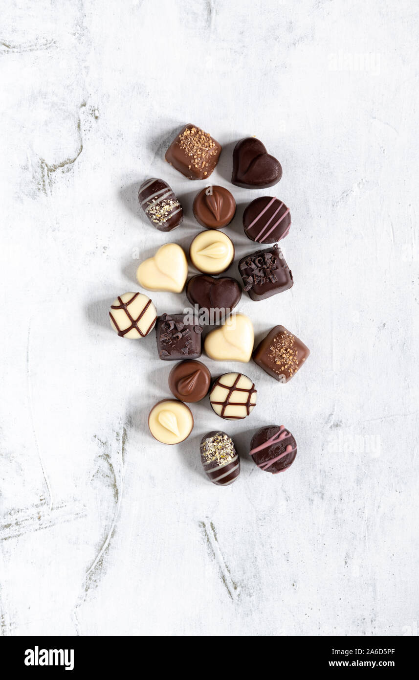 chocolate composition with copy space Stock Photo - Alamy