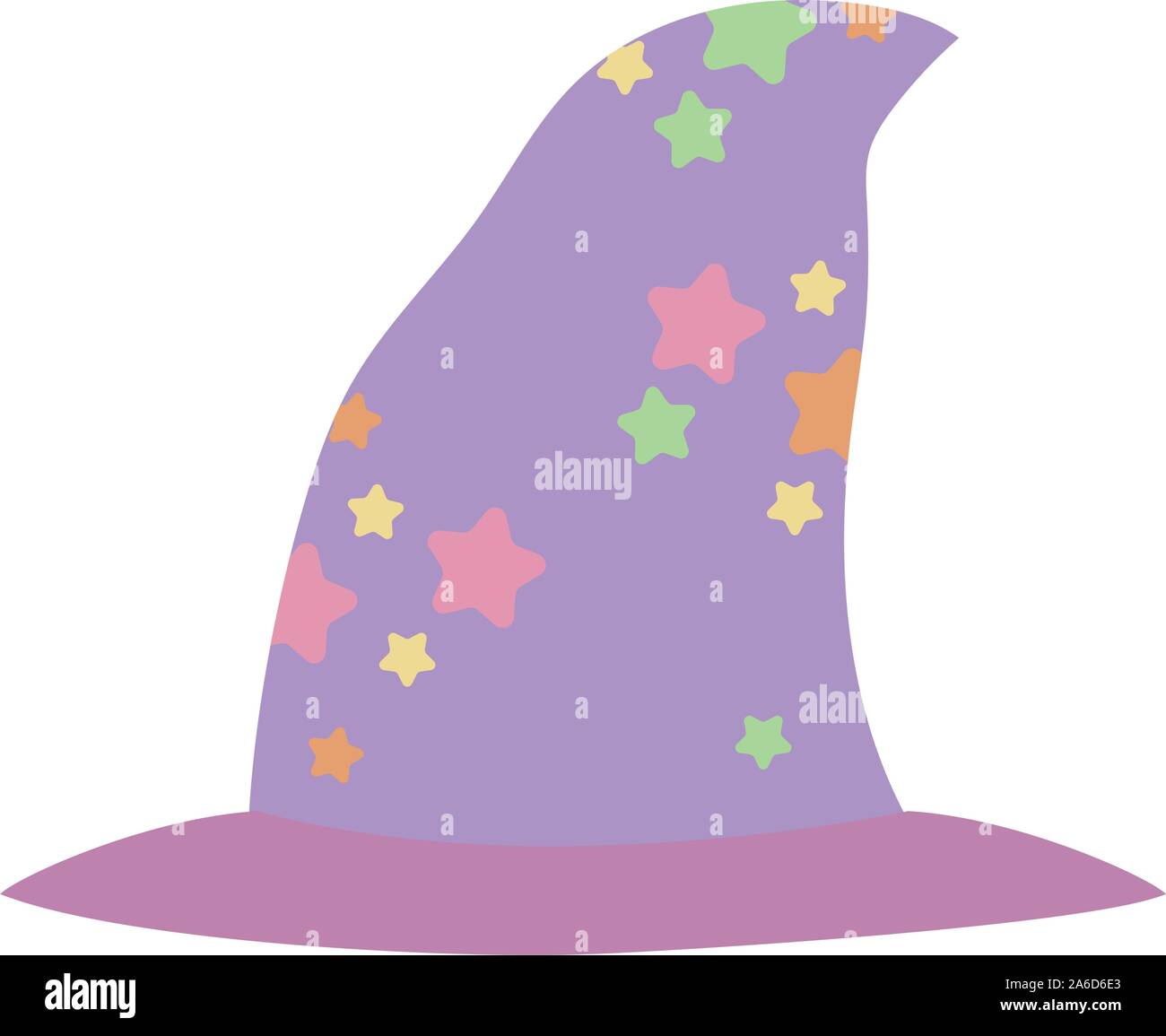 happy halloween celebration witch hat costume vector illustration Stock ...