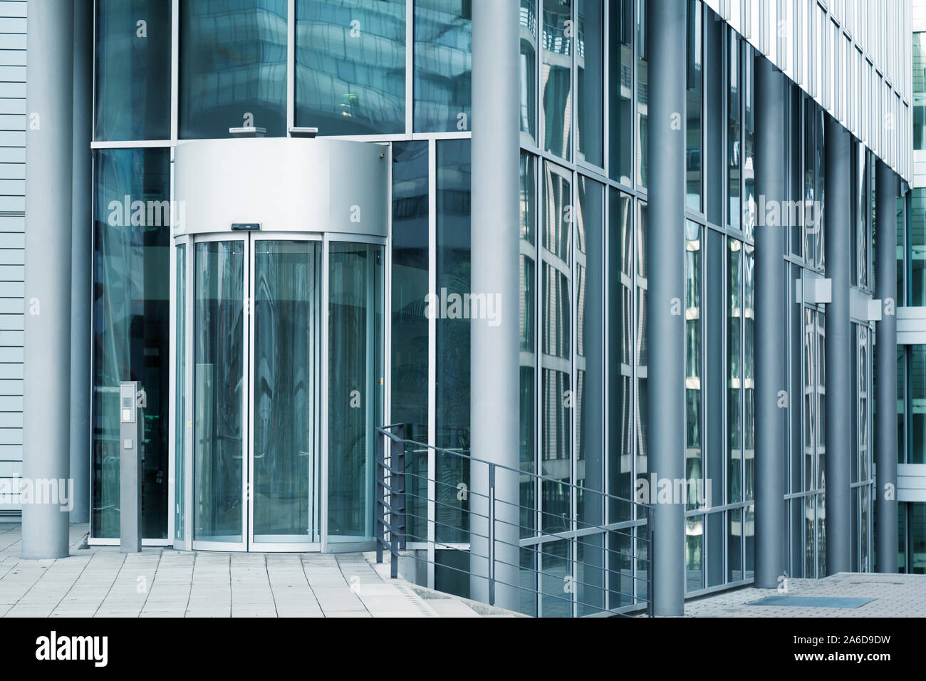 Entrance to the office, modern glass building Stock Photo - Alamy