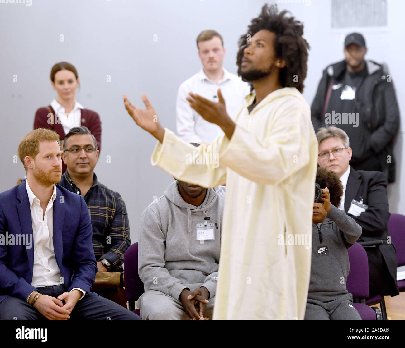 10 October 2019 - Nottingham, UK - Prince Harry, Duke of Sussex is ...