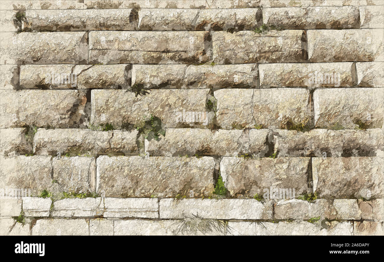 ancient stone wall textured pattern background Stock Photo - Alamy