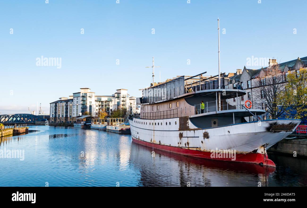 Conversion of Ocean Mist ship to luxury hotel, The Shore, Leith ...