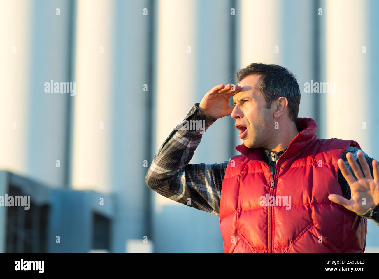 portrait of manager shouting in factory Stock Photo - Alamy