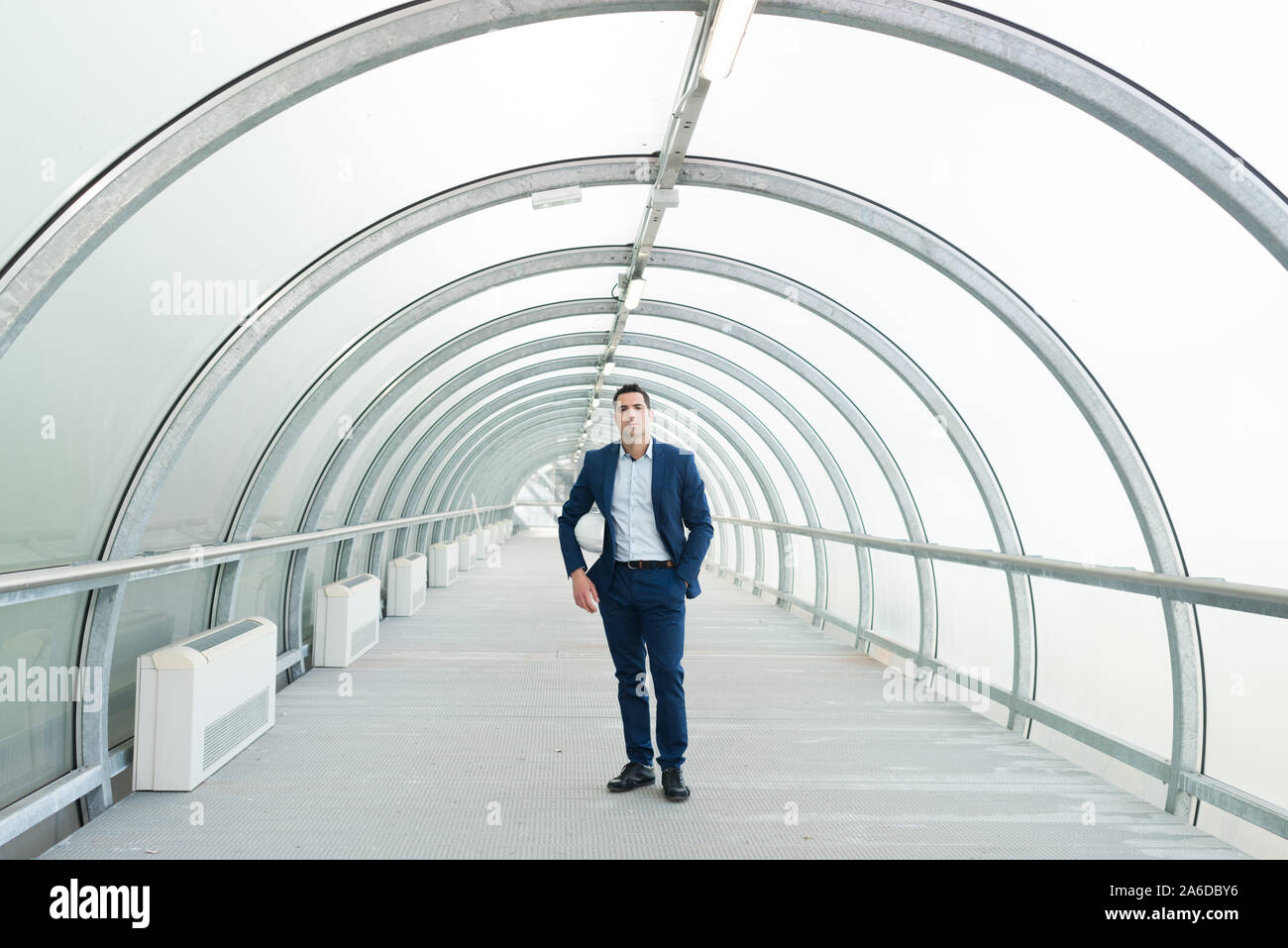 architect walking housing project with building Stock Photo - Alamy