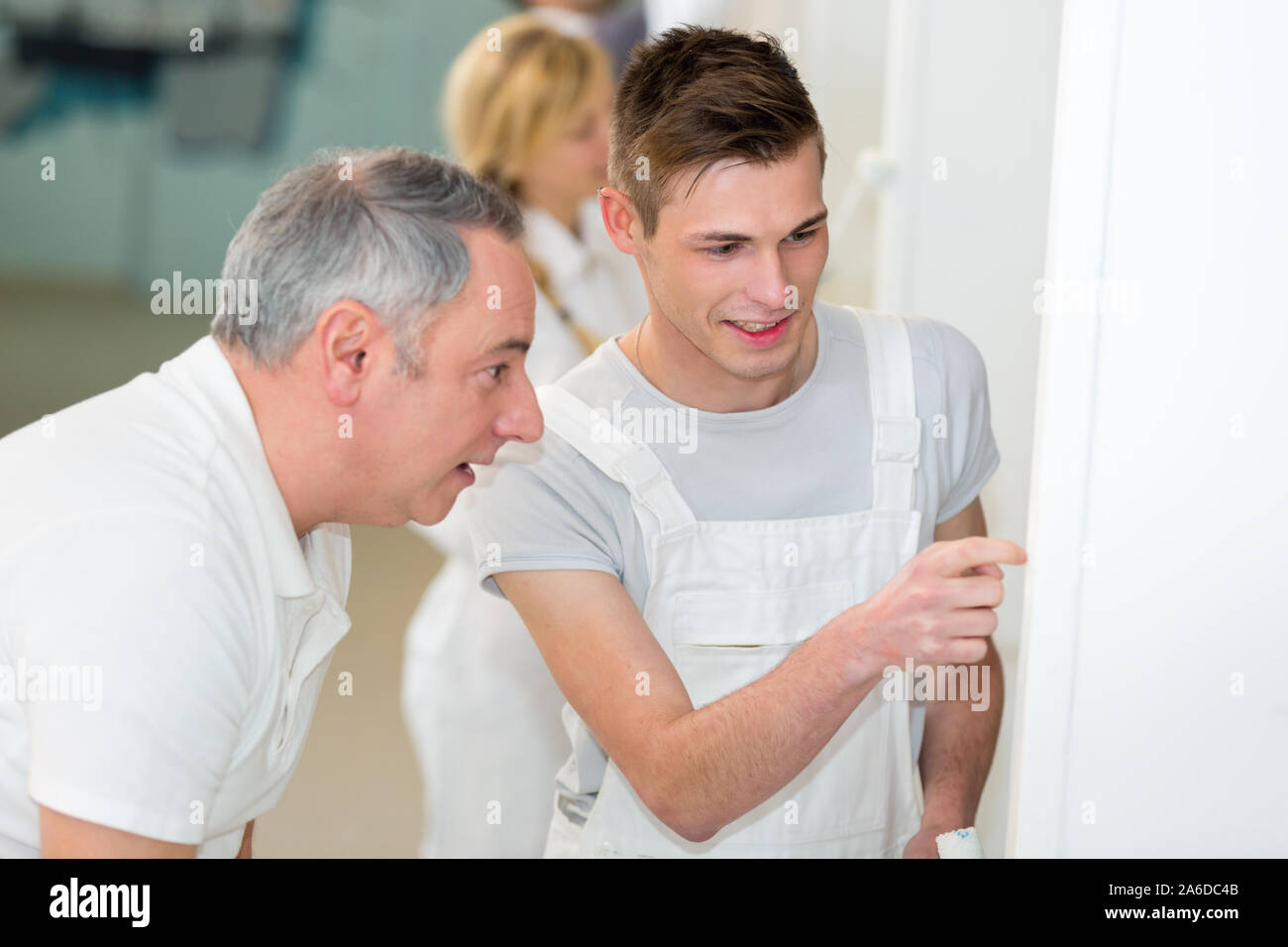 portrait of painter with apprentice Stock Photo - Alamy