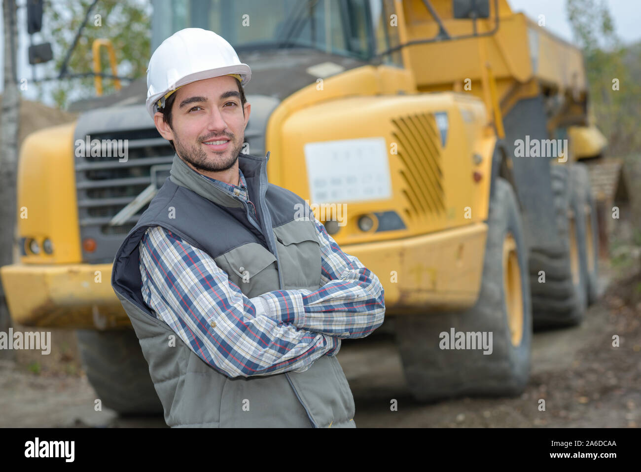 portrait of a male crane operator Stock Photo - Alamy