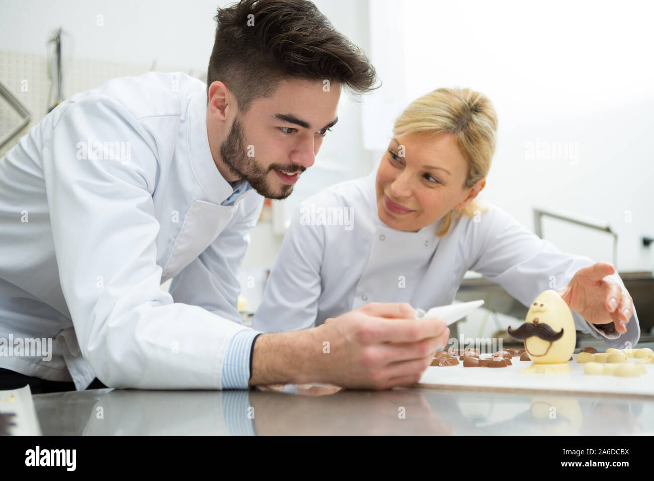 making chocolate in the chocolate factory Stock Photo - Alamy