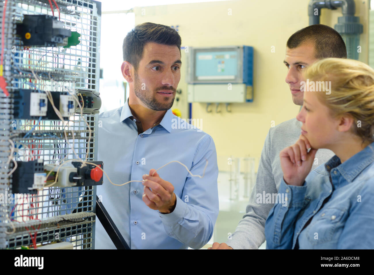 trainers in a microelectronics class Stock Photo - Alamy