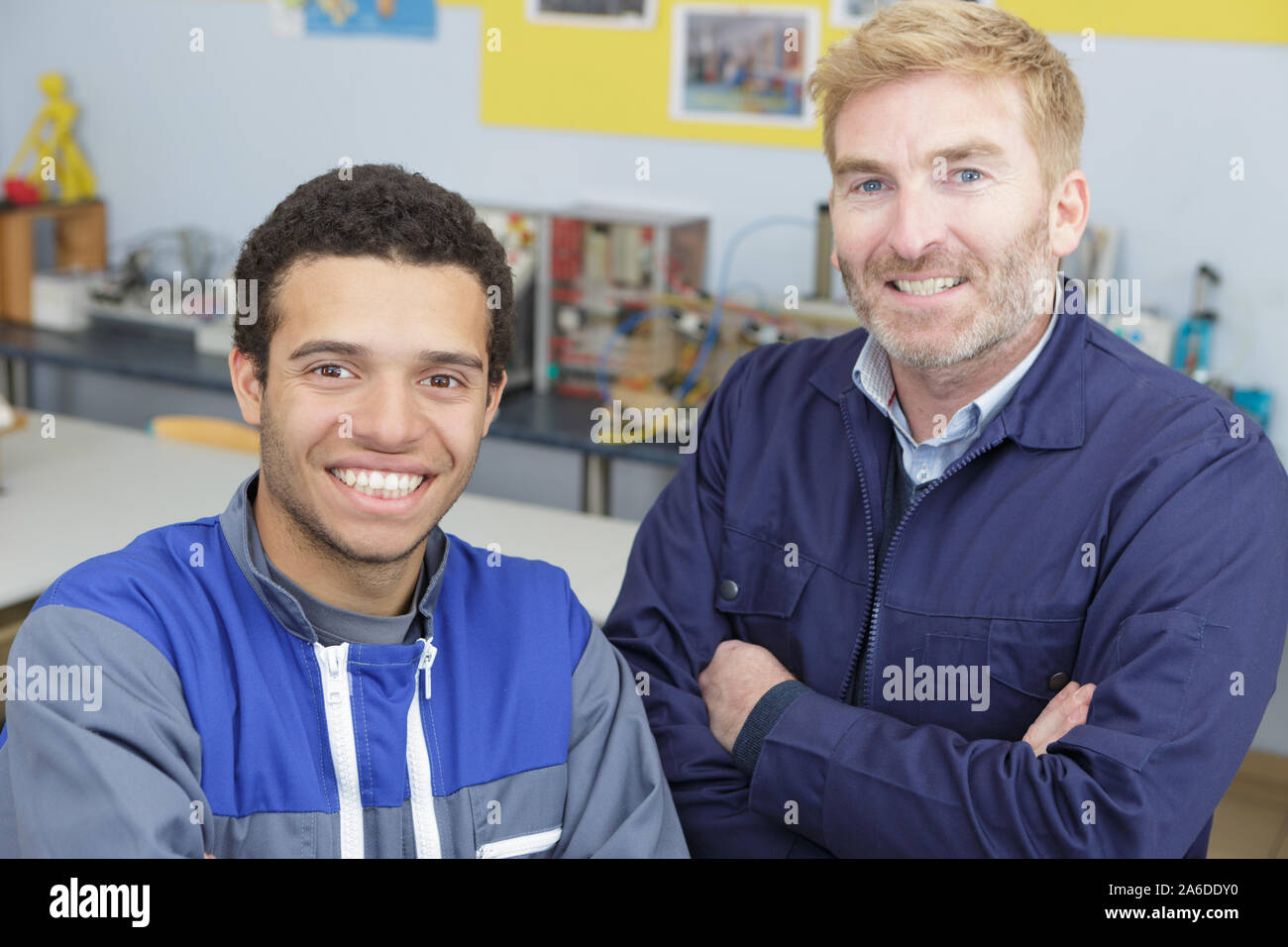 Boss and workers in uniform hi-res stock photography and images - Alamy