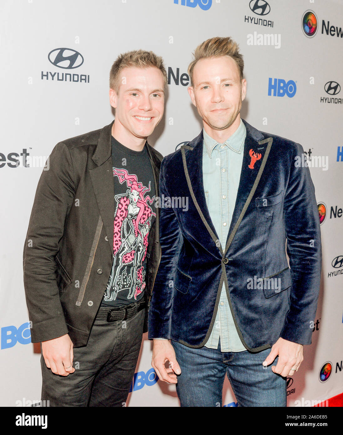 New York, United States. 23rd Oct, 2019. Zachary Booth and Christopher ...