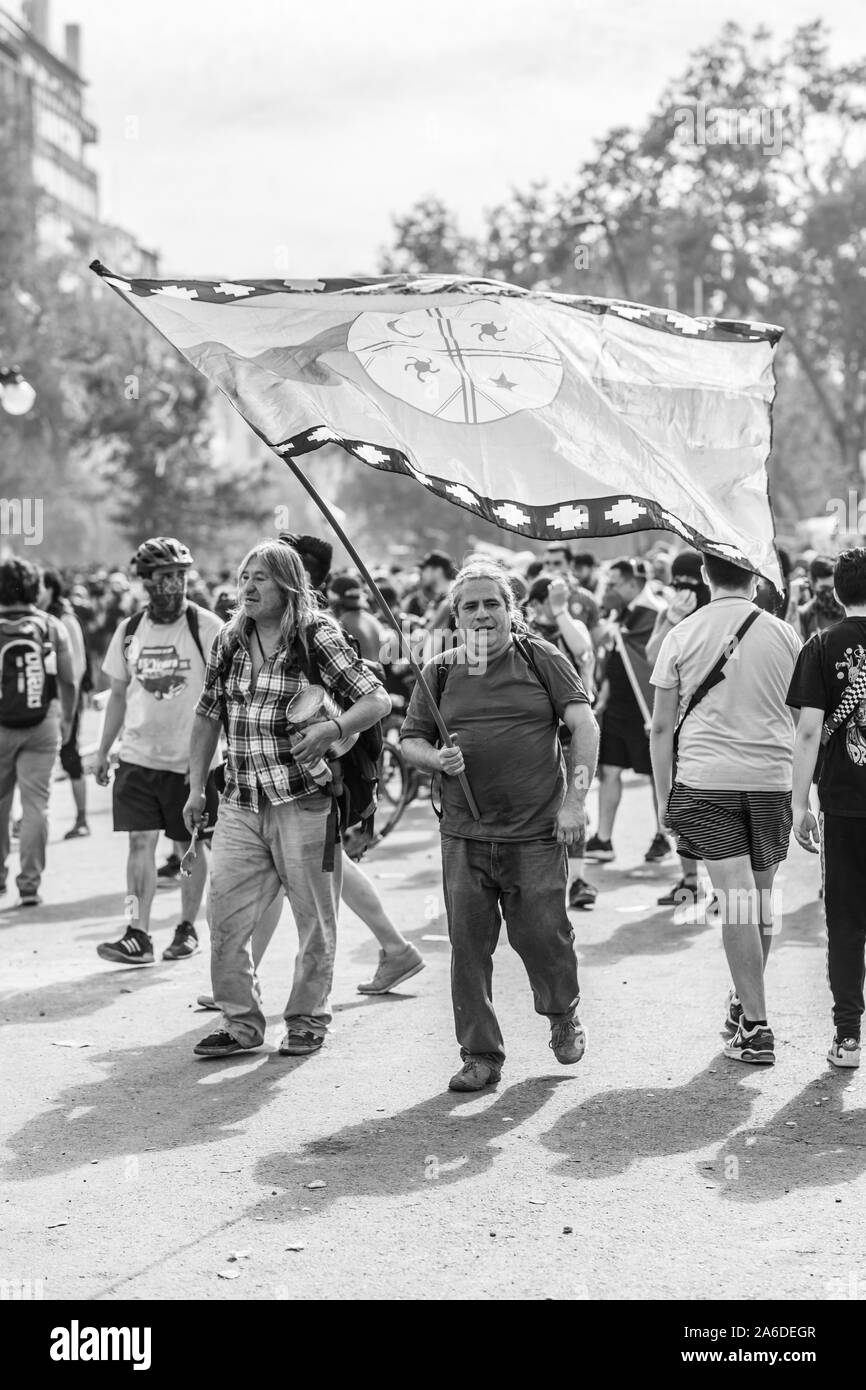 "Santiago de Chile Chile 23/10/2019 People crowds protesting at ...