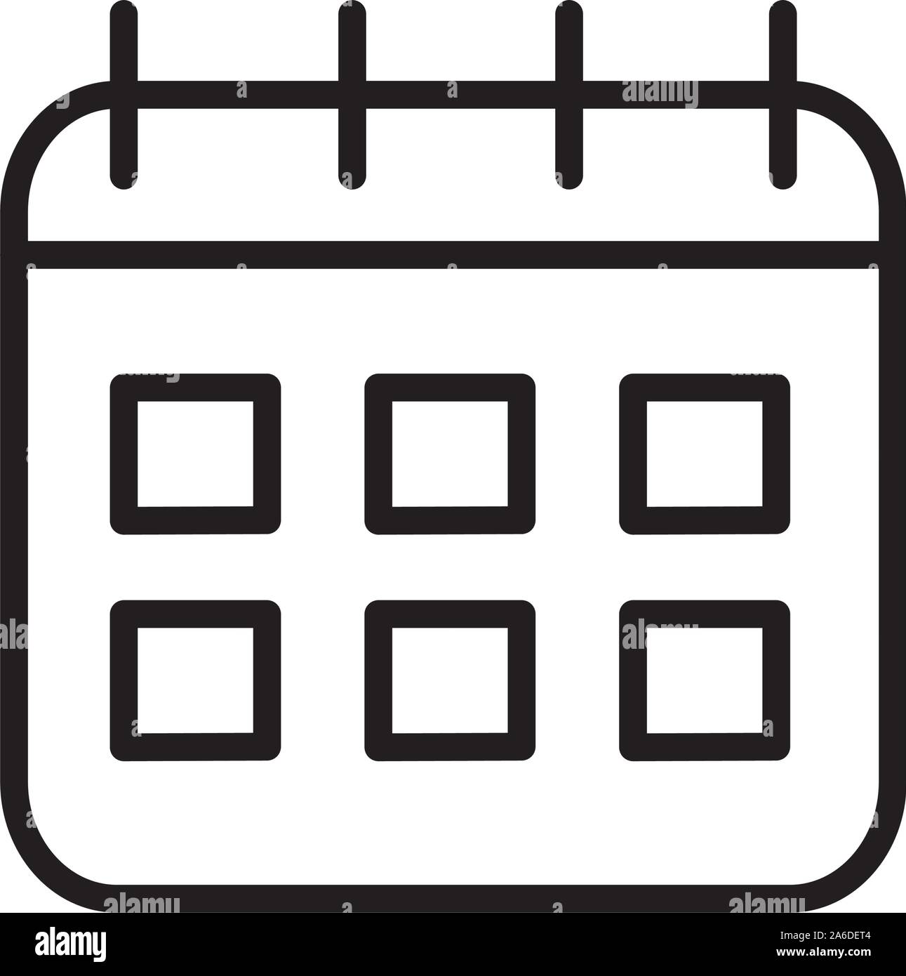 calendar reminder delivery icon vector illustration thick line Stock ...