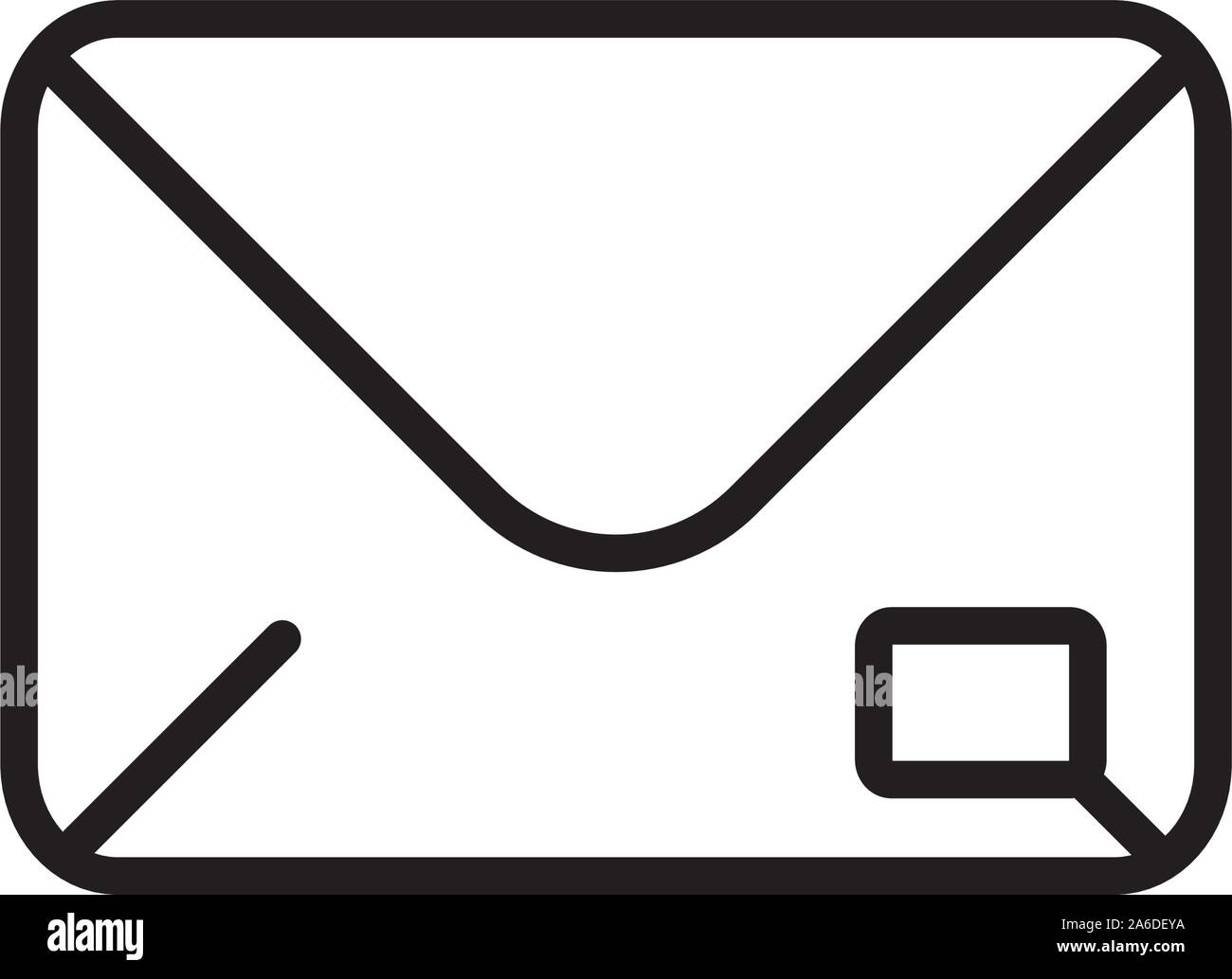 mail postcard delivery icon vector illustration thick line Stock Vector ...