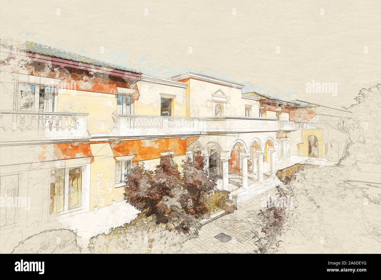 Traditional greek house facade and streets in Greece Stock Photo - Alamy