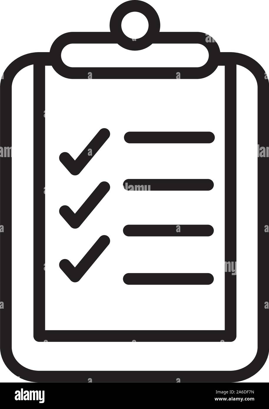 clipboard check mark delivery icon vector illustration thick line Stock ...