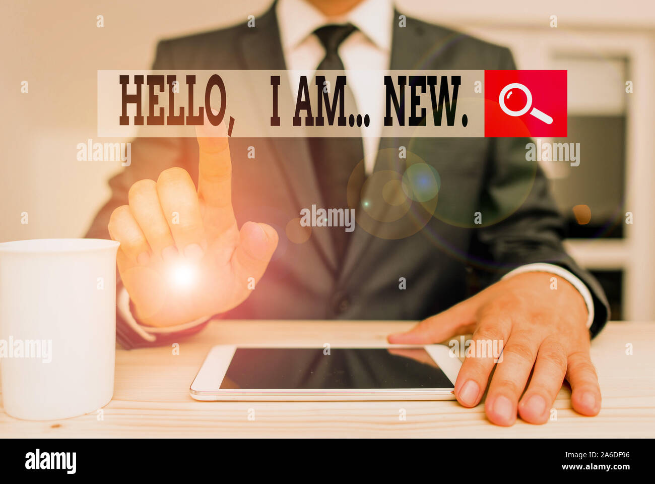 Conceptual hand writing showing Hello I Am New. Concept meaning ...