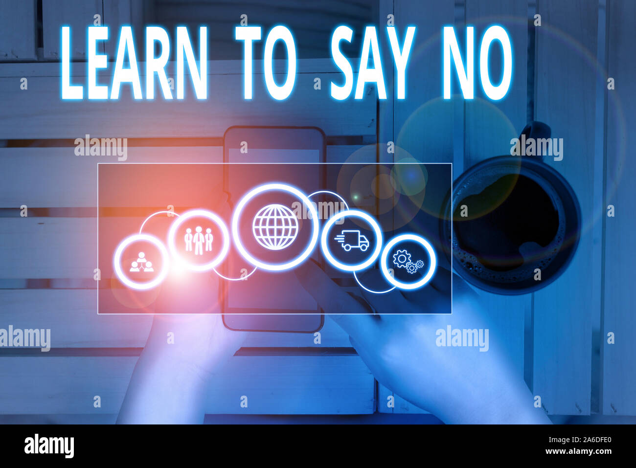 Text sign showing Learn To Say No. Business photo showcasing decline or ...