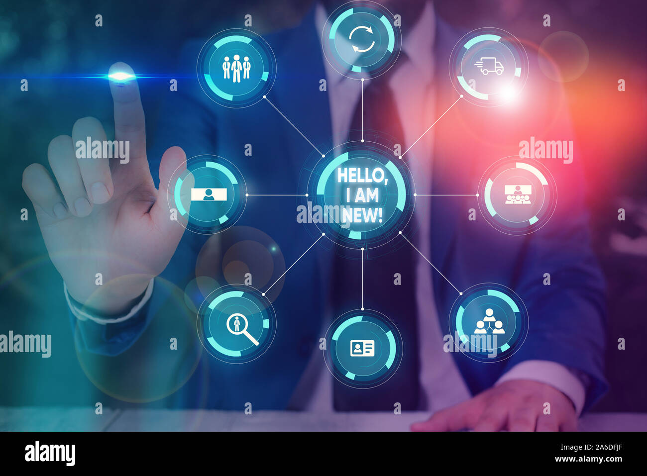 Text sign showing Hello I Am New. Business photo text introducing ...