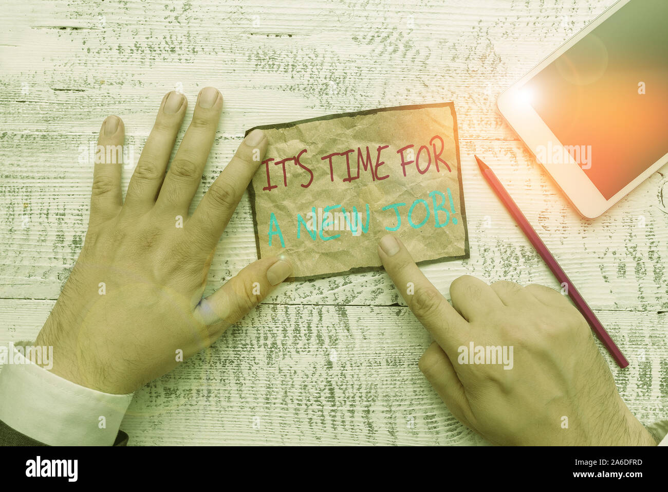 Handwriting text writing It S Time For A New Job. Conceptual photo ...