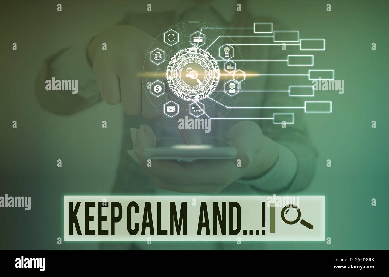 Writing note showing Keep Calm And. Business concept for motivational ...
