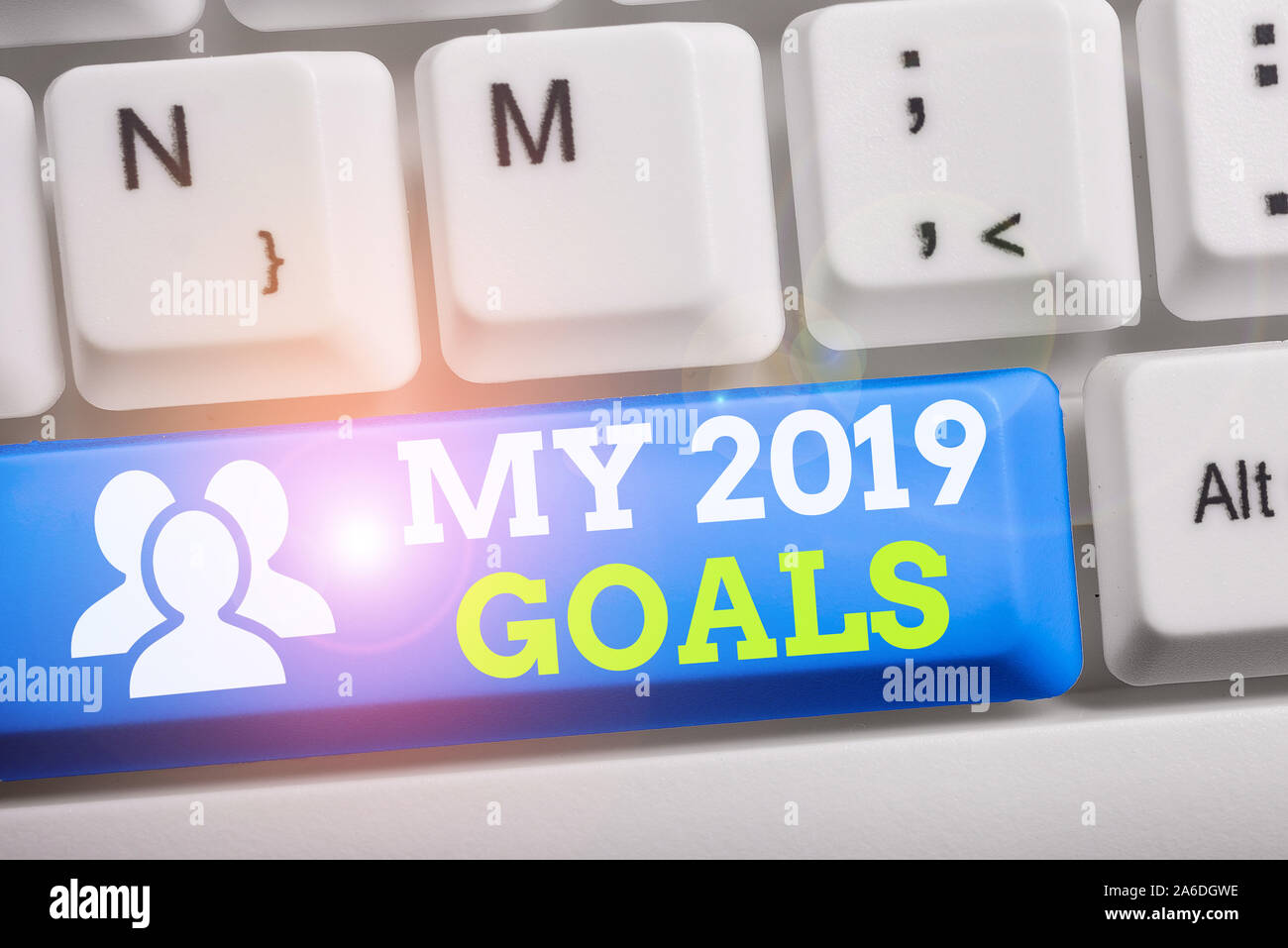 Conceptual hand writing showing My 2019 Goals. Concept meaning setting ...