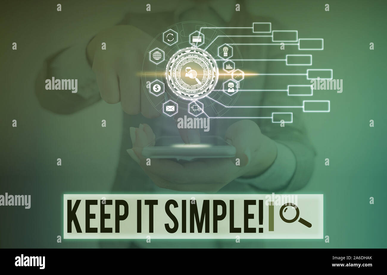 Writing note showing Keep It Simple. Business concept for ask something ...