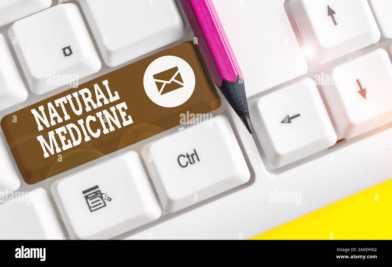 Writing note showing Natural Medicine. Business concept for any of ...