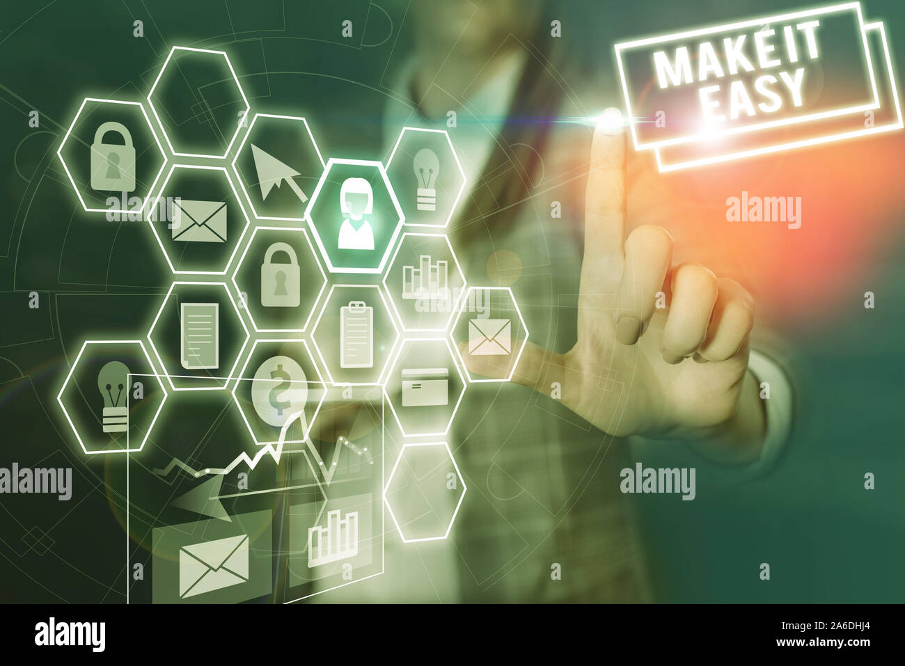 Conceptual hand writing showing Make It Easy. Concept meaning Smart ...