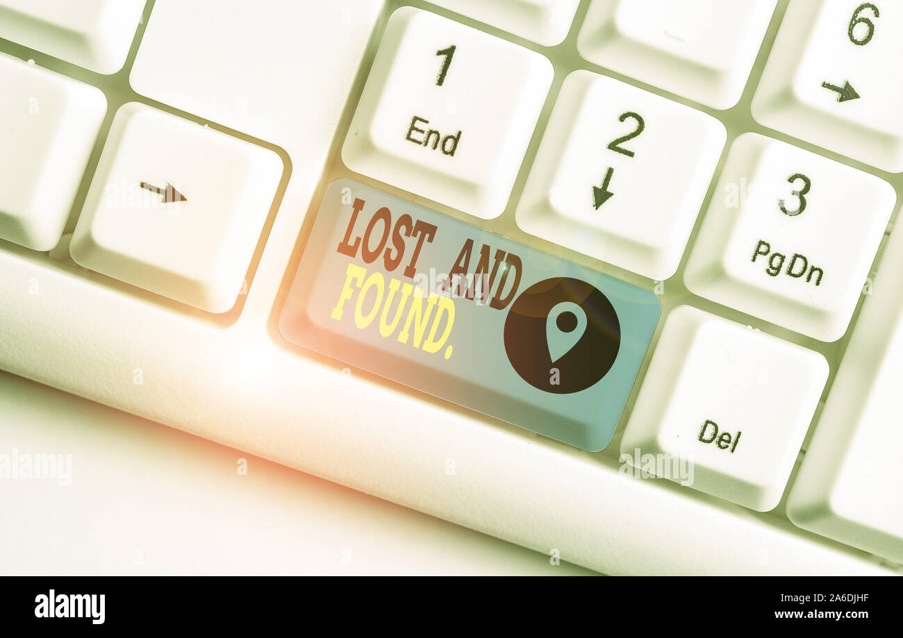 Conceptual hand writing showing Lost And Found. Concept meaning a place ...