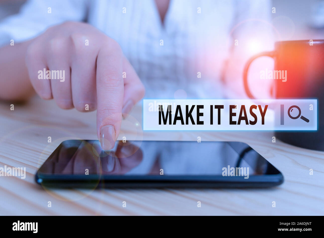 Conceptual hand writing showing Make It Easy. Concept meaning Smart ...