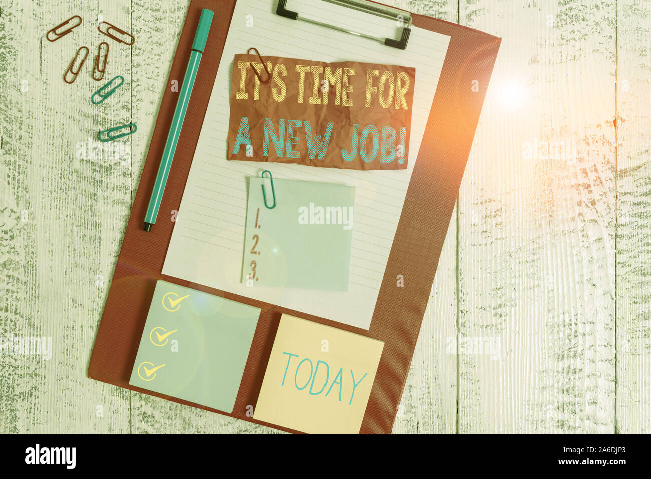 Handwriting text writing It S Time For A New Job. Conceptual photo ...