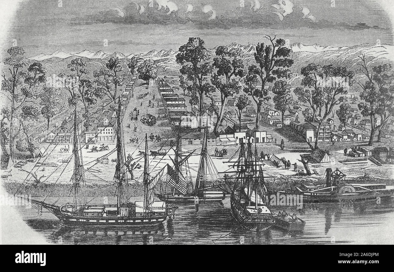 Early Sacramento, California, circa 1849 Stock Photo - Alamy