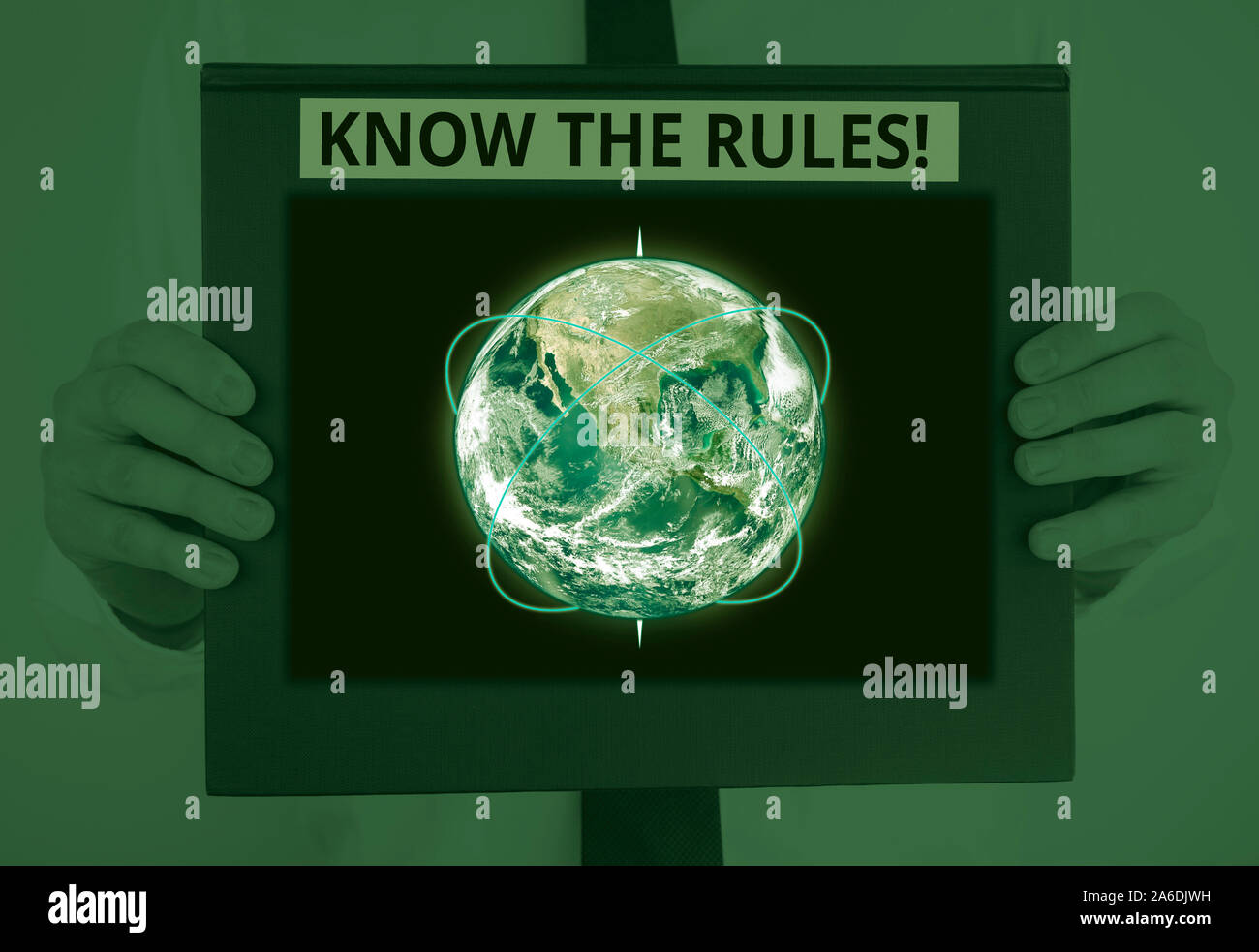 Writing note showing Know The Rules. Business concept for set explicit ...