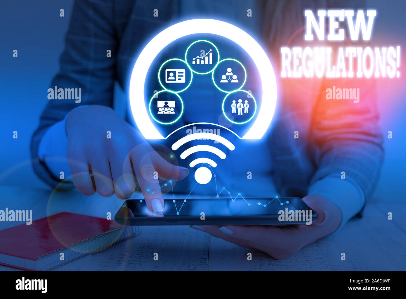 Handwriting text writing New Regulations. Conceptual photo rules made ...